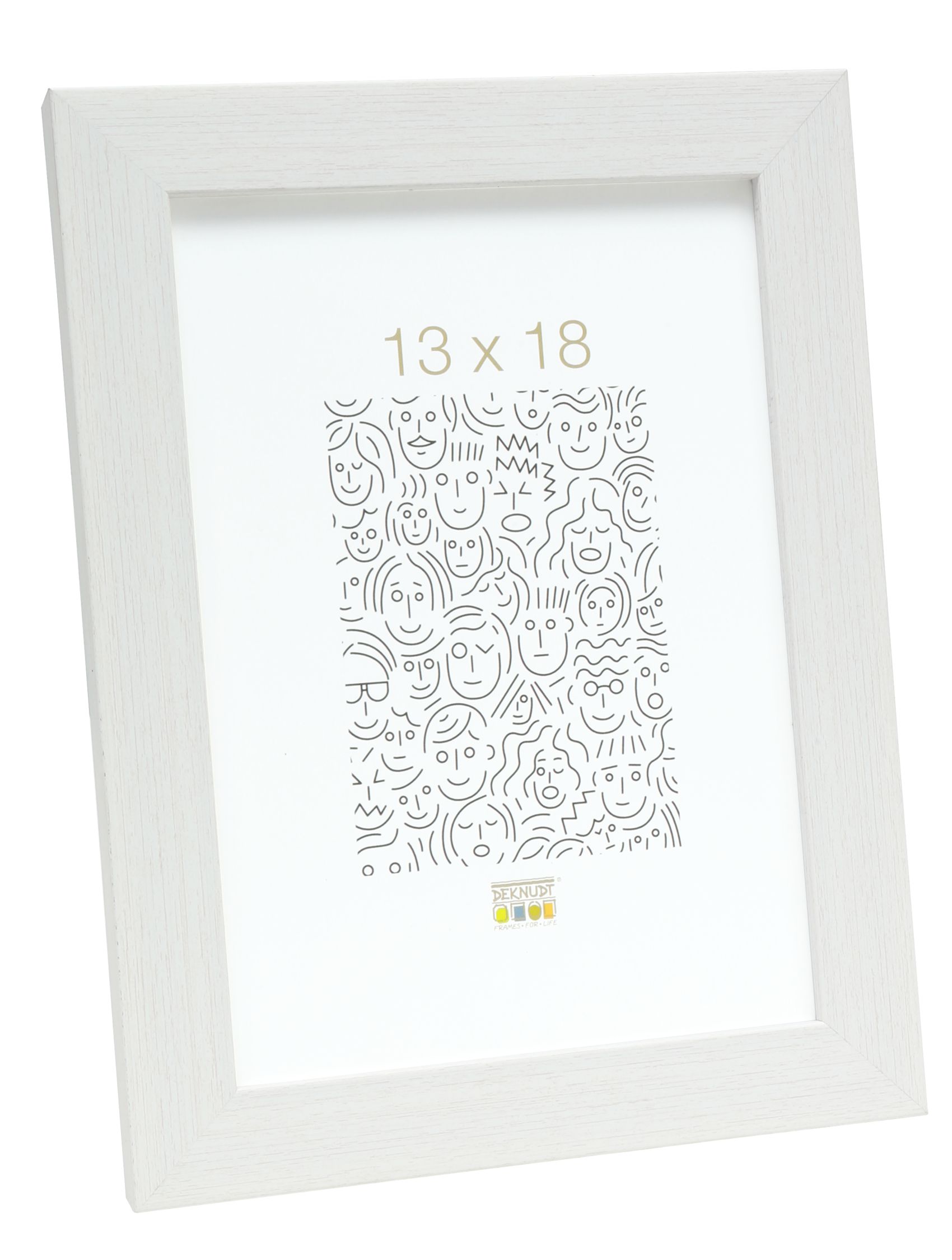 Fotokader in witte schilderlook | mat glas | Kader.Shop